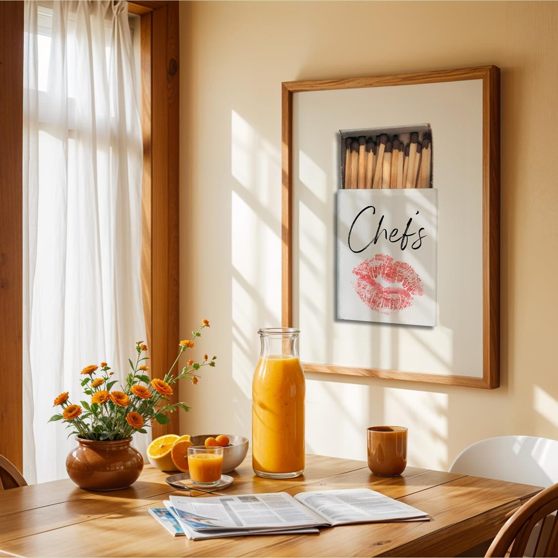 Chefs Kiss Print, 70S Style Kitchen Print, Retro Kitchen Artwork ...