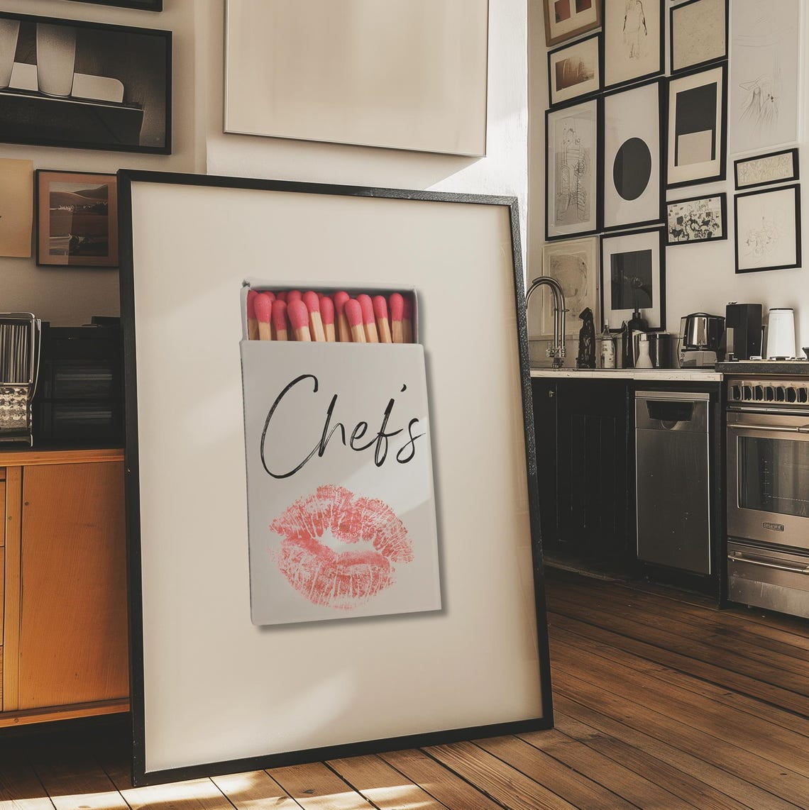 Chefs Kiss Print, 70S Style Kitchen Print, Retro Kitchen Artwork ...