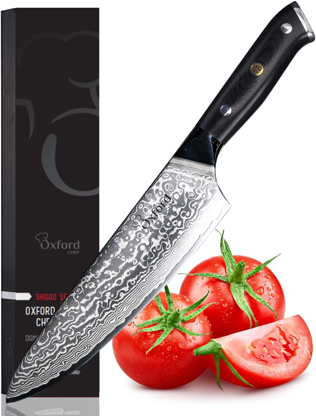 Chefs Knife 8 inch Best Damascus- Japanese- VG10 Super Steel 67 Layer ...