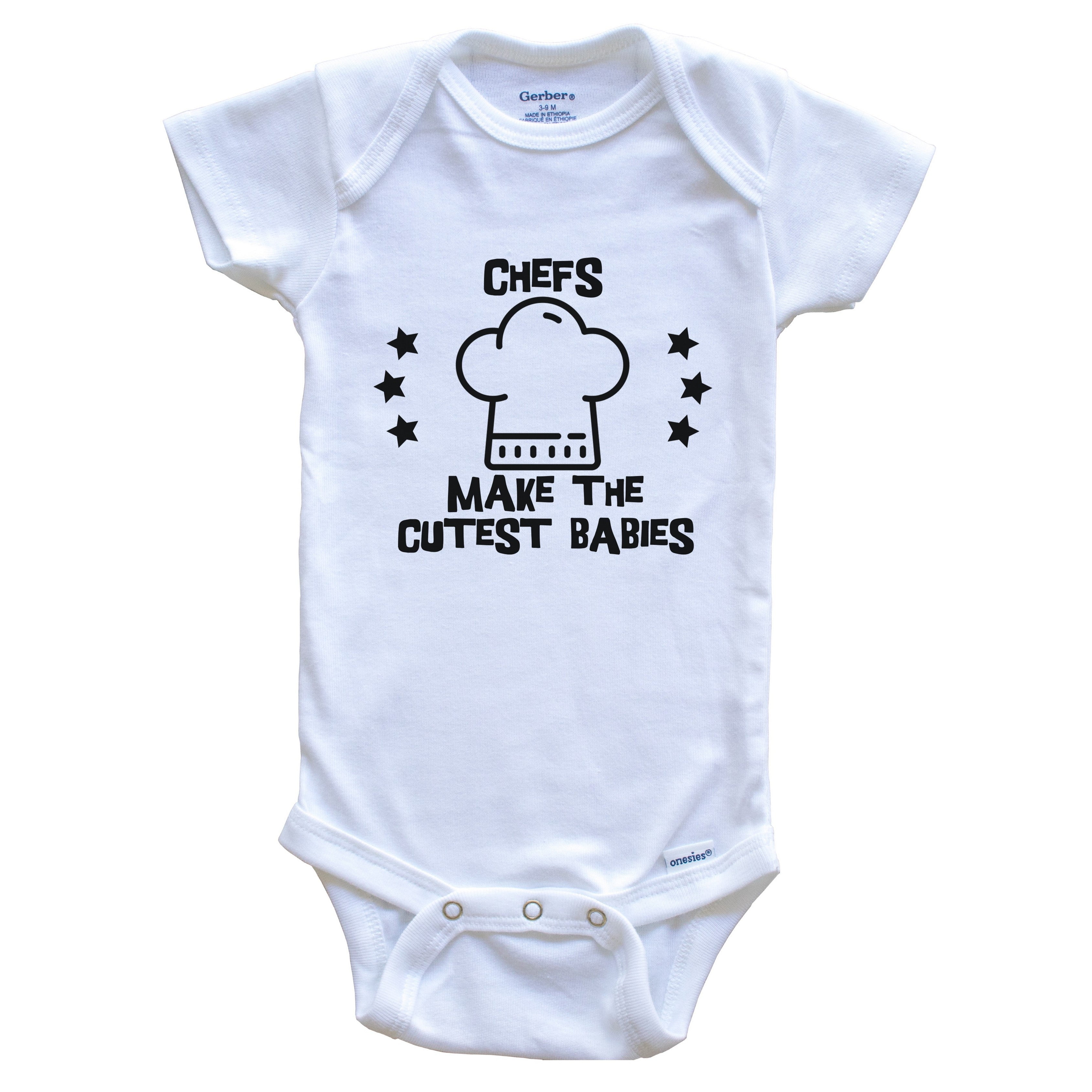 Chefs Make the Cutest Babies Funny Chef Baby Bodysuit, 3-6 months white ...