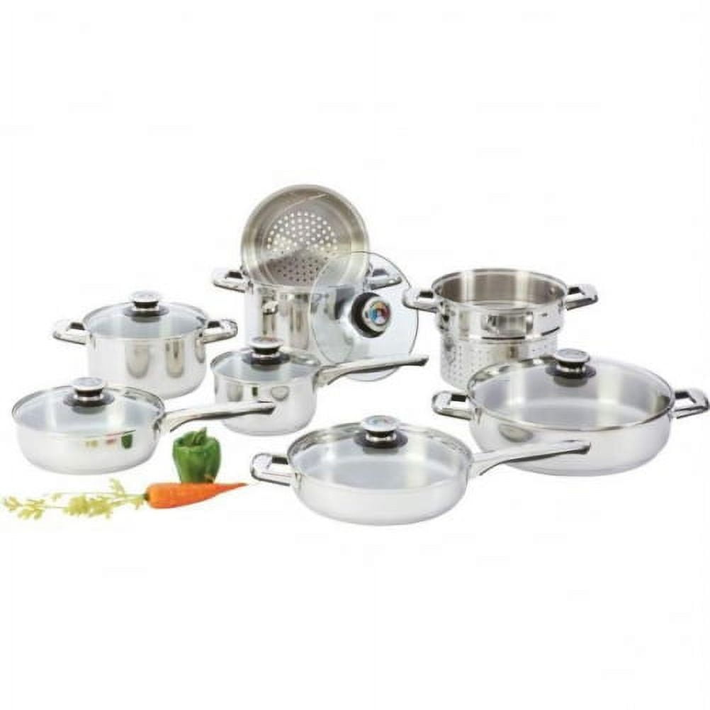 Chefs Secret 14pc Heavy-gauge Stainless Steel Cookware Set - Walmart.com