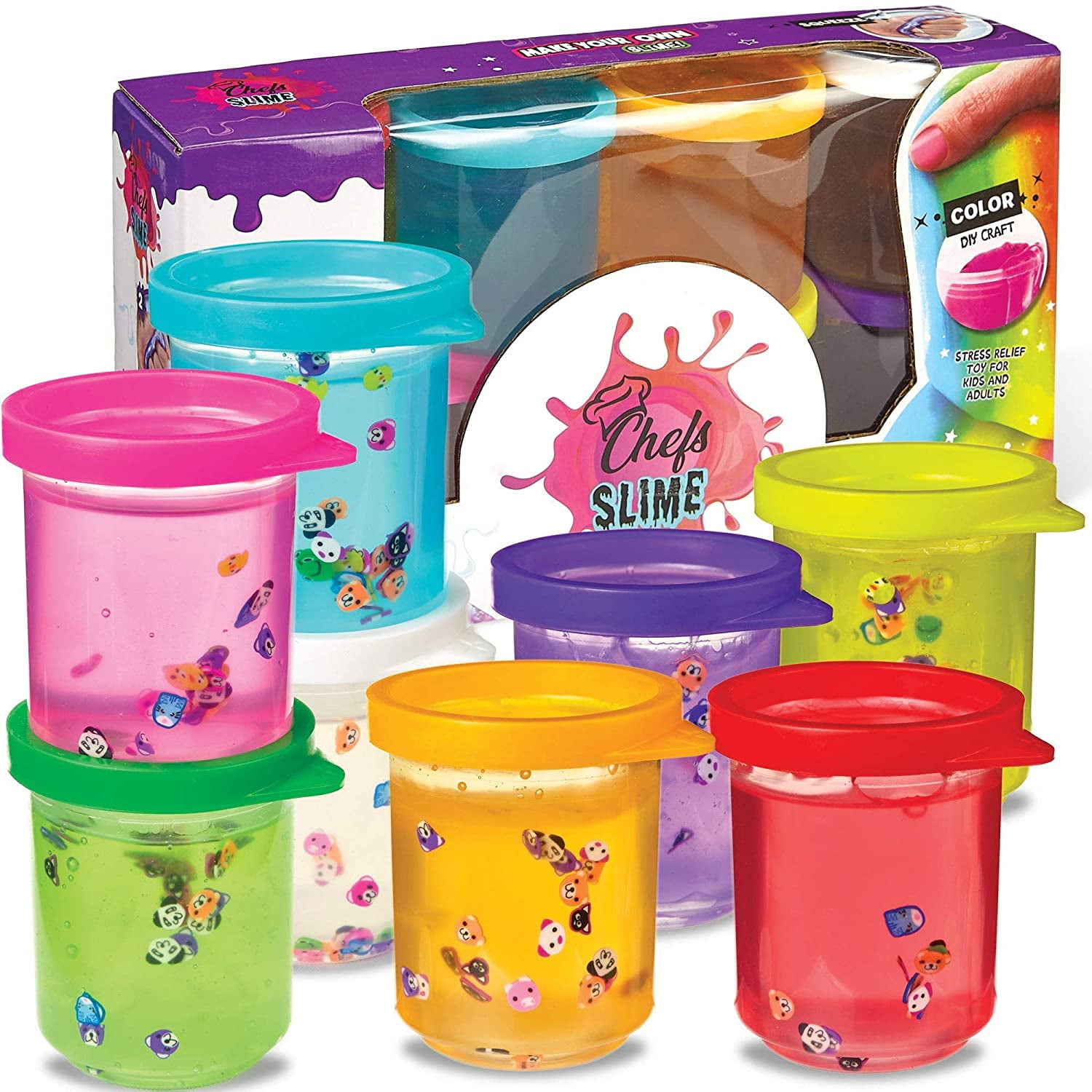 Chefs Slime Jumbo Pack - Stretchy Non Sticky - 8 Pack - Walmart.com