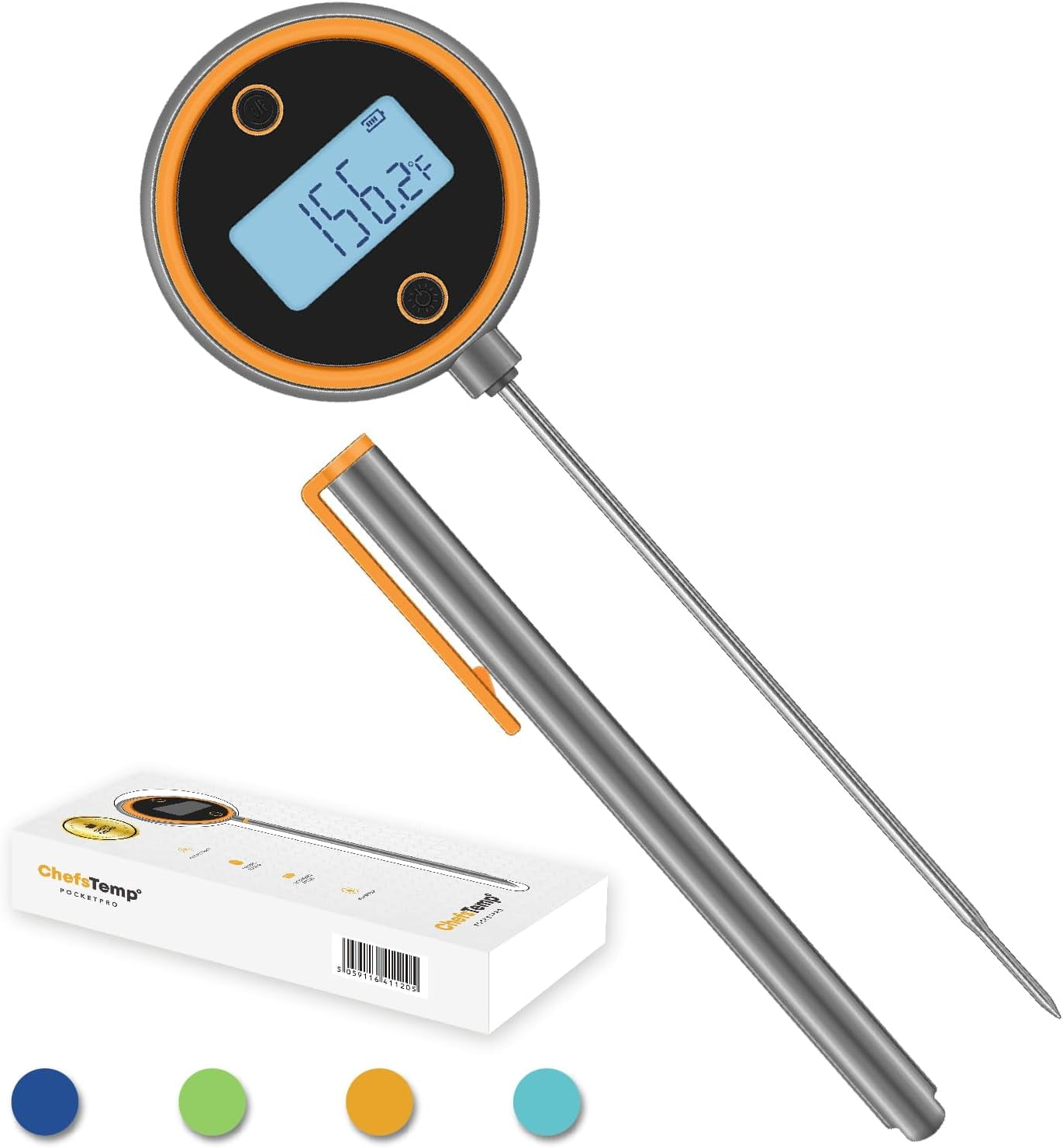 ChefsTemp Pocket Pro Instant Read Meat Thermometer for Grilling, Food ...