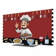 Cheg Red Elastic Indoor TV Cover 24" Dust Protector,Stretch Fabric Flat ...