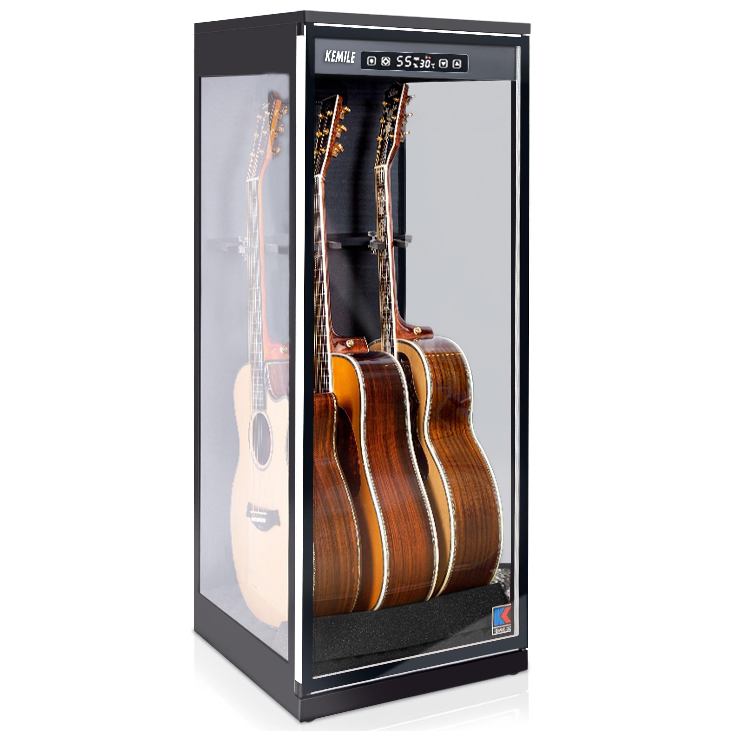 Chehery Guitar Display Case for Electric & Acoustic Guitars - Humidity ...