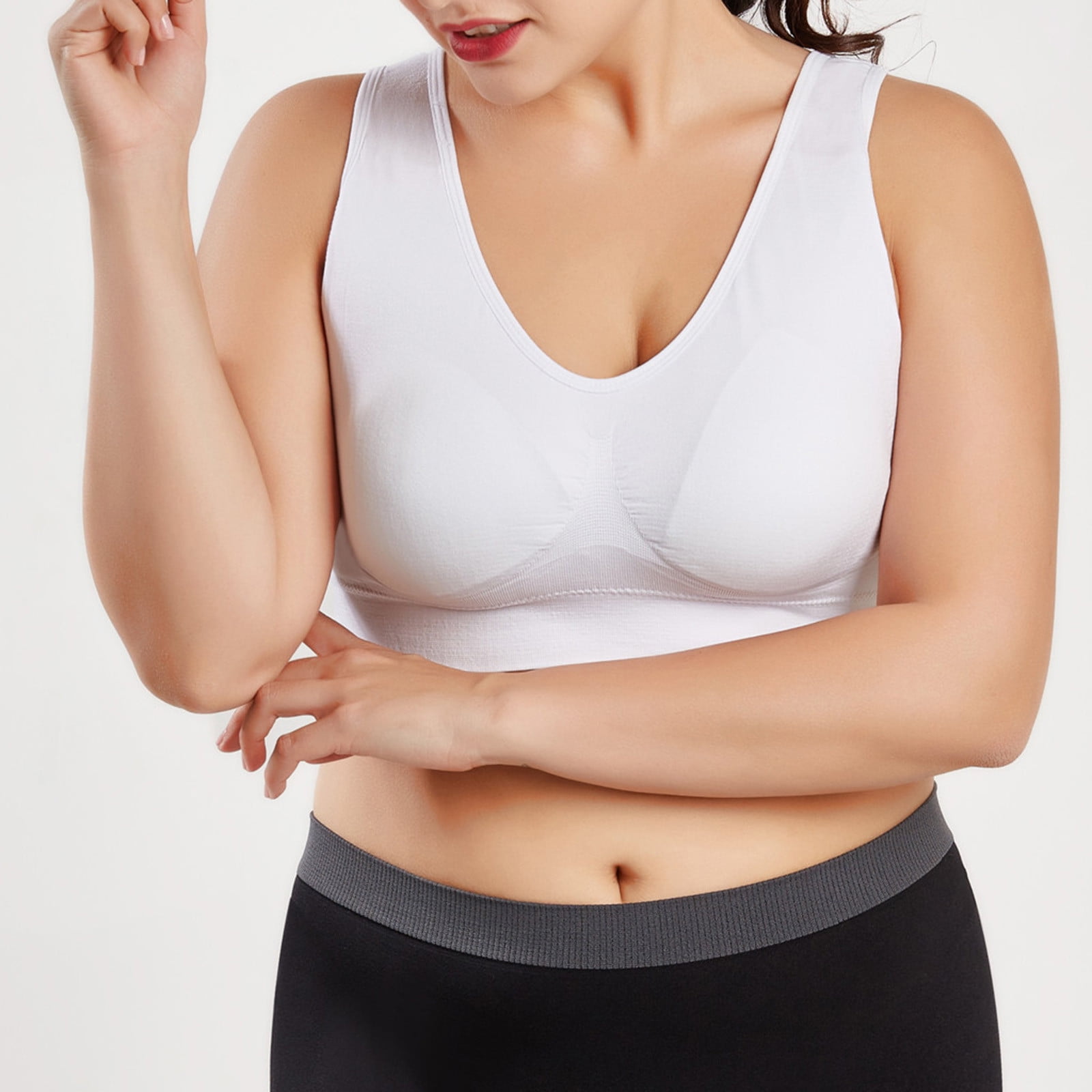Cheistmas Wqjnweq Sports Bras For Women Ladies Pure Color Plus Size