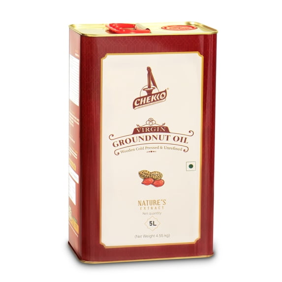 Chekko Cold Pressed Virgin GGA1 5L Groundnut / Peanut Oil | 100% ...