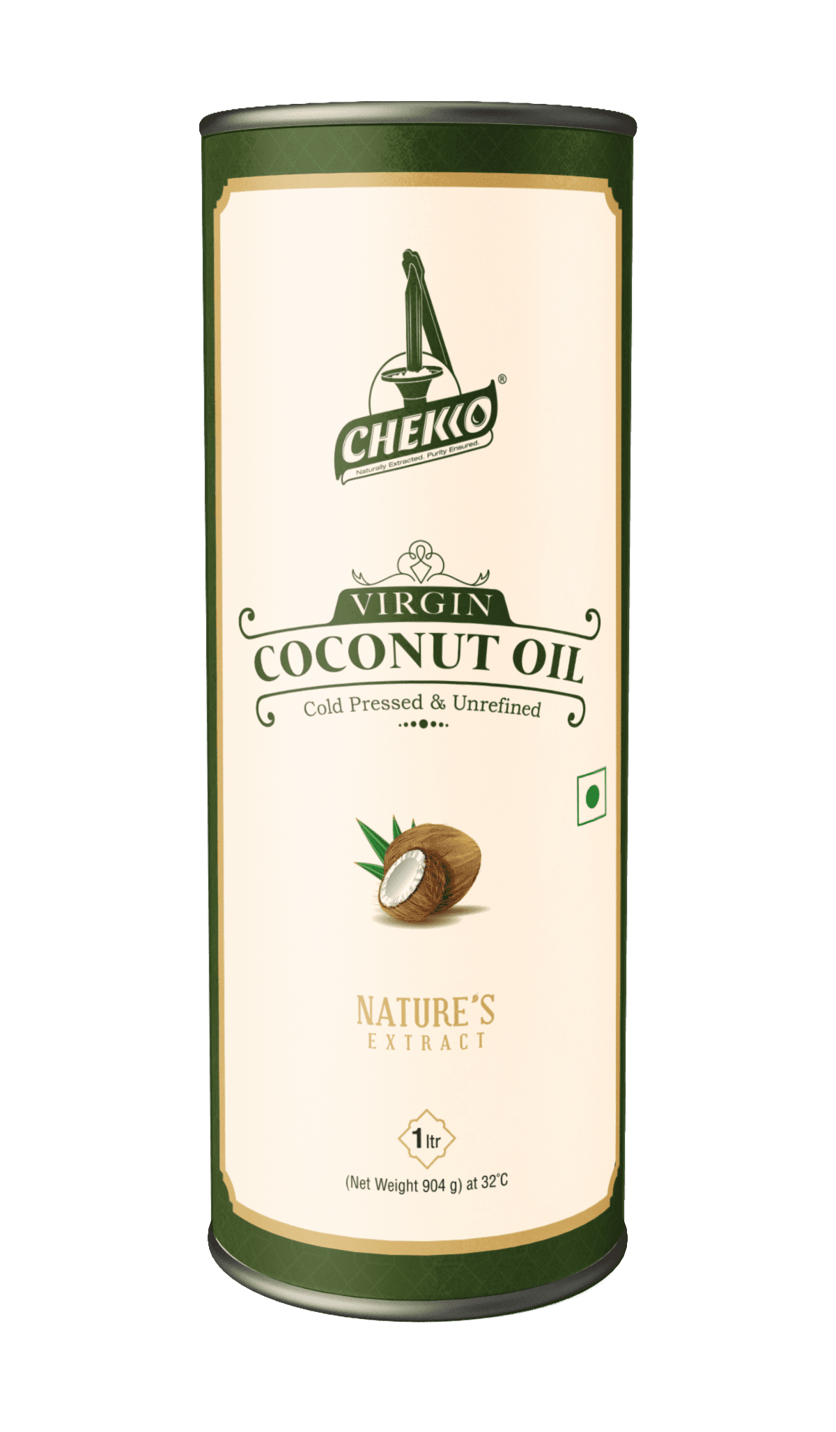 Chekko Virgin Cold Pressed Coconut Oil - 100% Natural, Pure & Wood ...