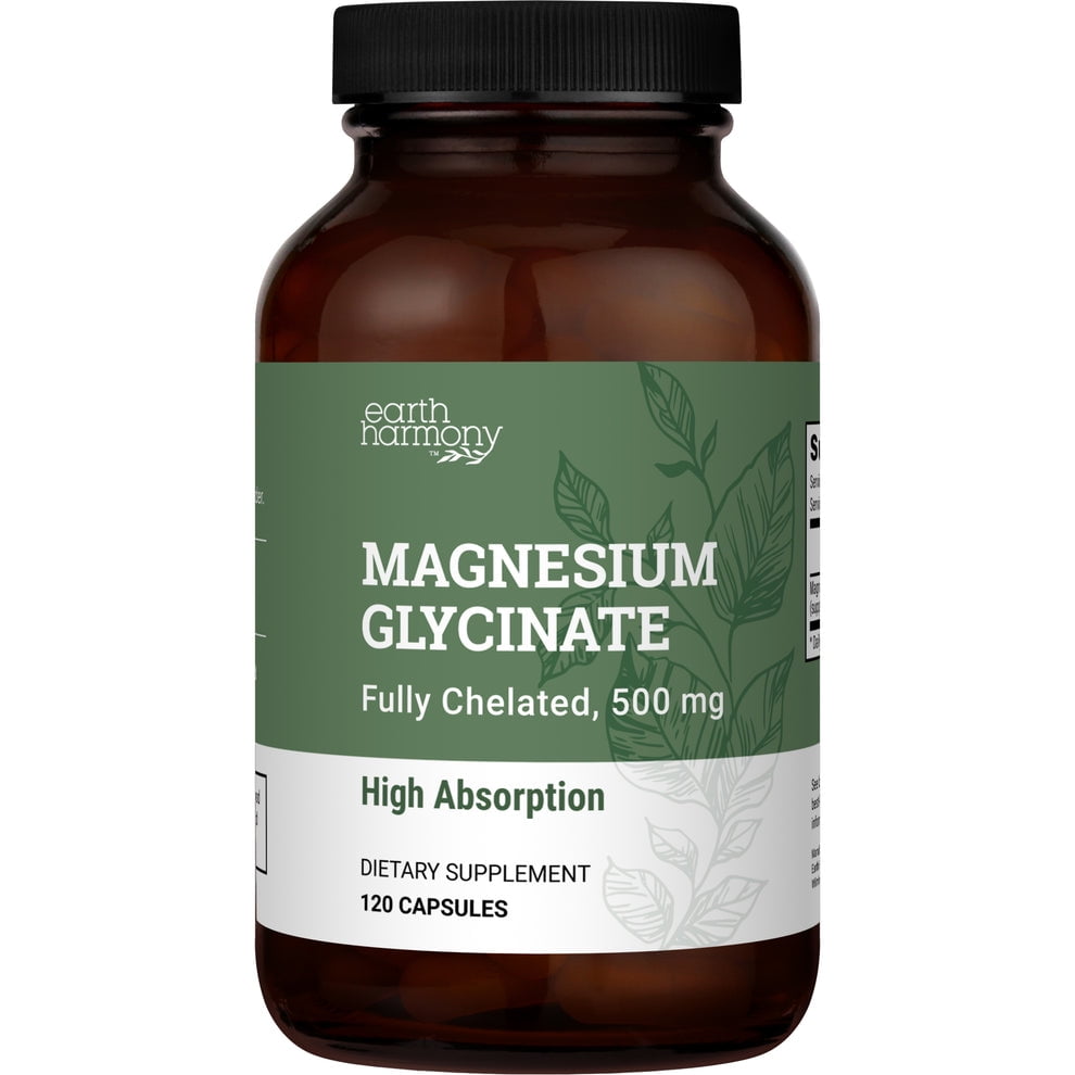Chelated Magnesium Glycinate Powder Capsules 500 mg - 120 Capsules ...