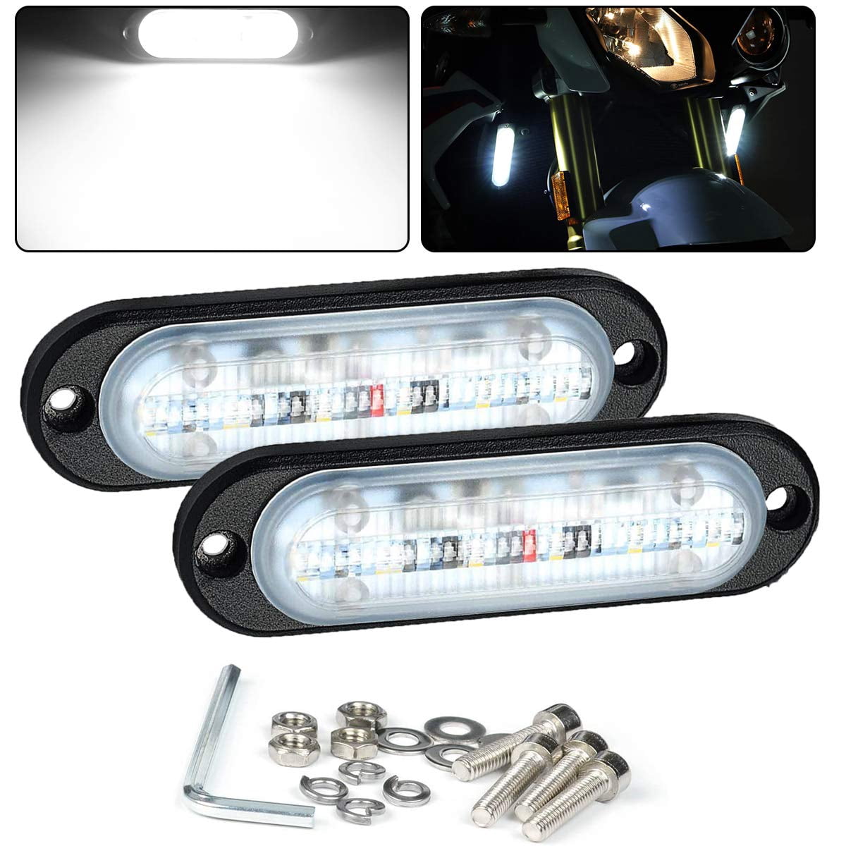 Chelhead Surface Mount SSF20 Lights, Aluminium Base Backup Lights 6500K ...