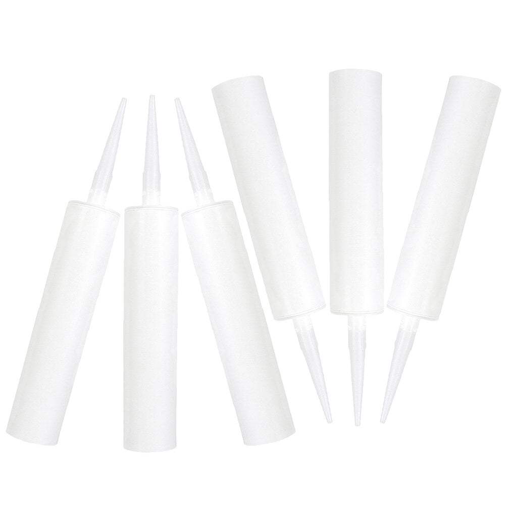 Chelige Caulk Tubes,6Pcs Empty Caulk Tubes Refillable Sealant Caulking ...