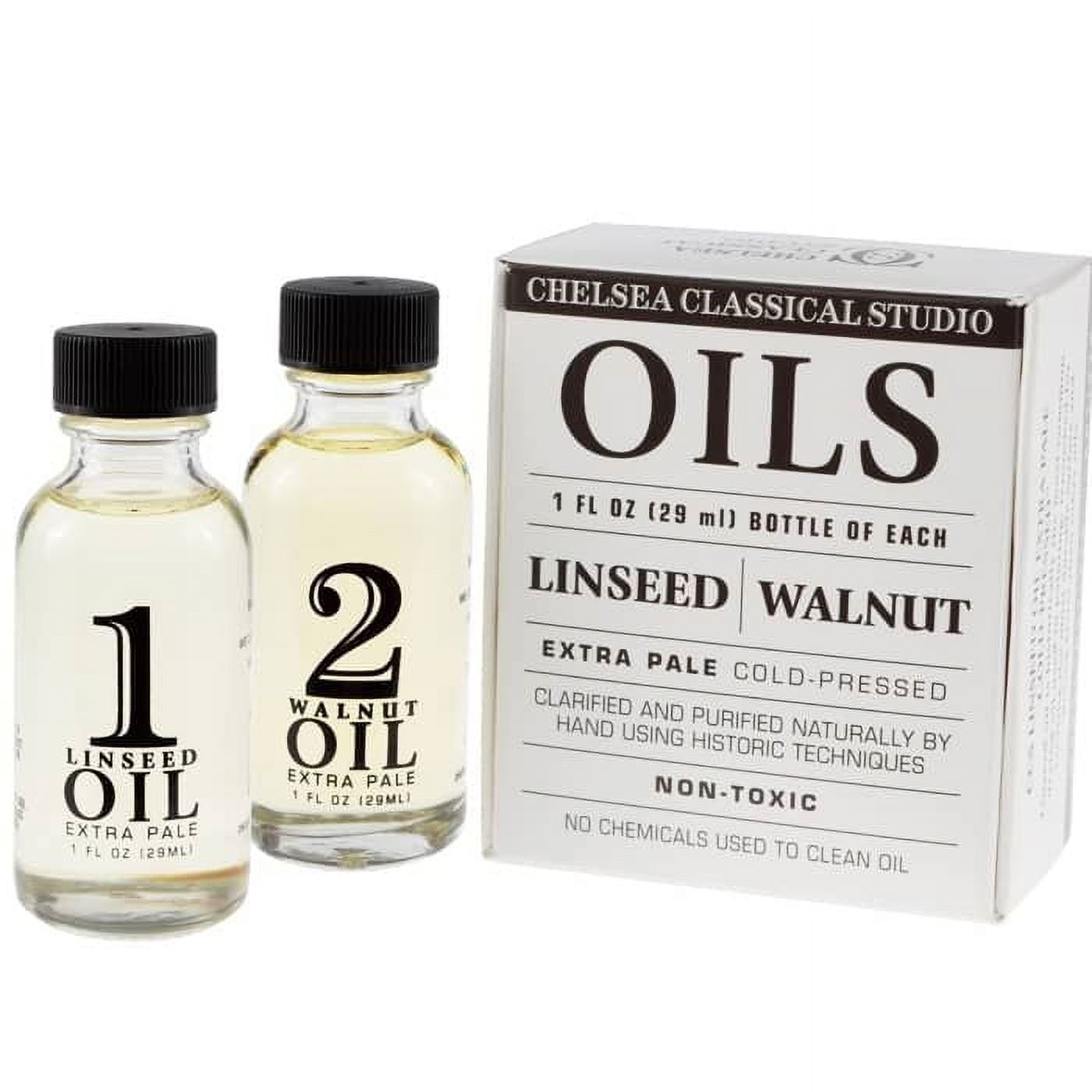 Chelsea Classic Studio 1oz. Pale Linseed Oil & 1oz. Walnut Oil Sampler ...