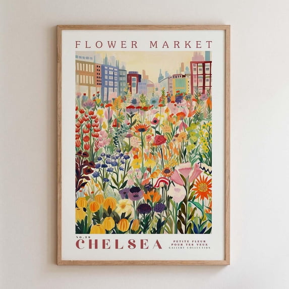 Chelsea Flower Market Floral Travel Wall Art Home Decor - Walmart.com