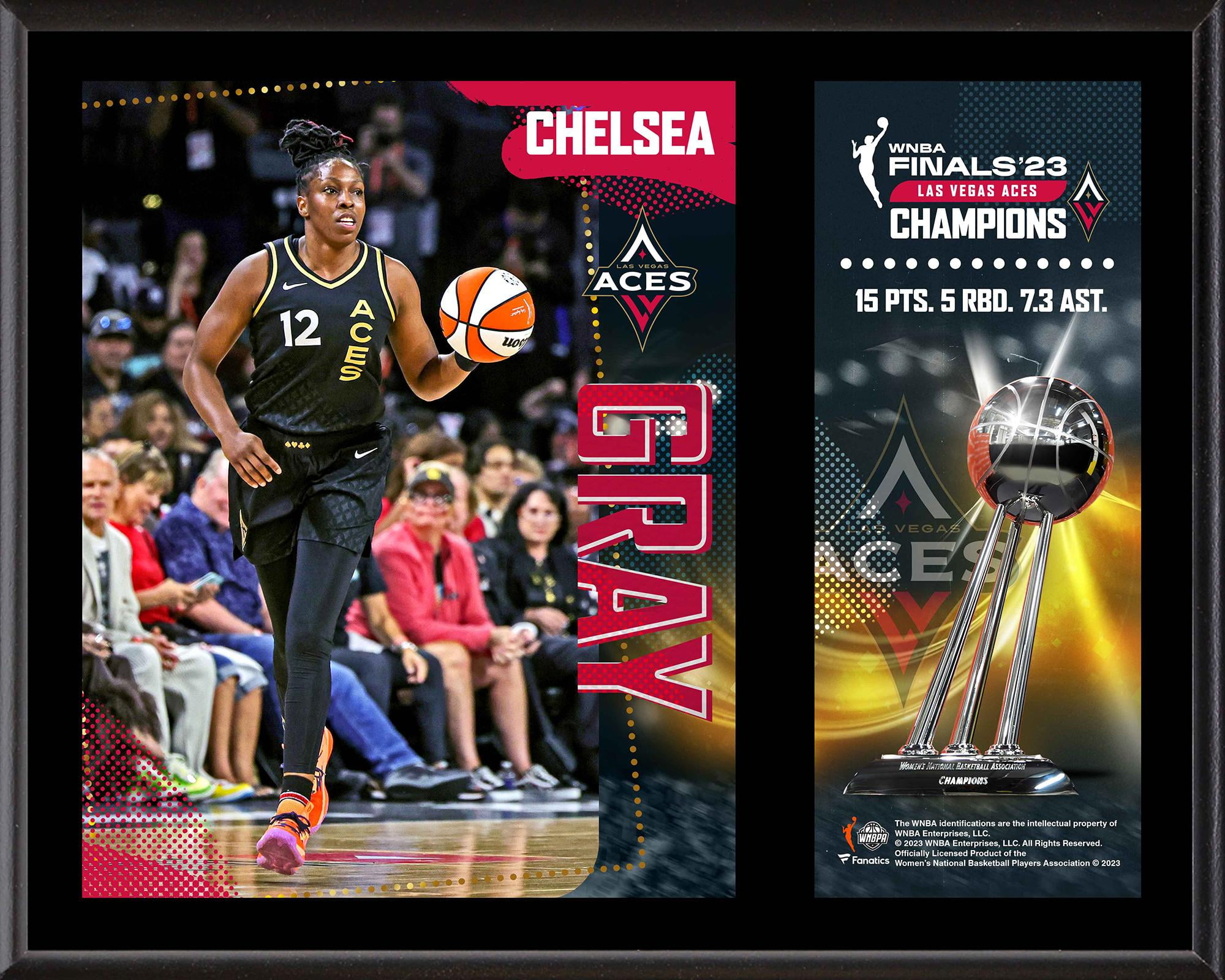 Chelsea Gray Las Vegas Aces 12" x 15" 2023 WNBA Finals Champion ...