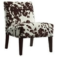 Chelsea Lane Maxfield Cowhide Print Lounge Accent Chair, Brown ...