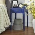 Chelsea Lane Riley Wood Single-Drawer Nightstand Side Table, Twilight ...