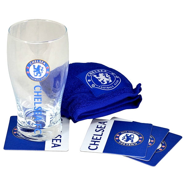 Chelsea - Mini Bar Set (Pint Glass, Bar Towel, 4 Coasters) - Walmart.com