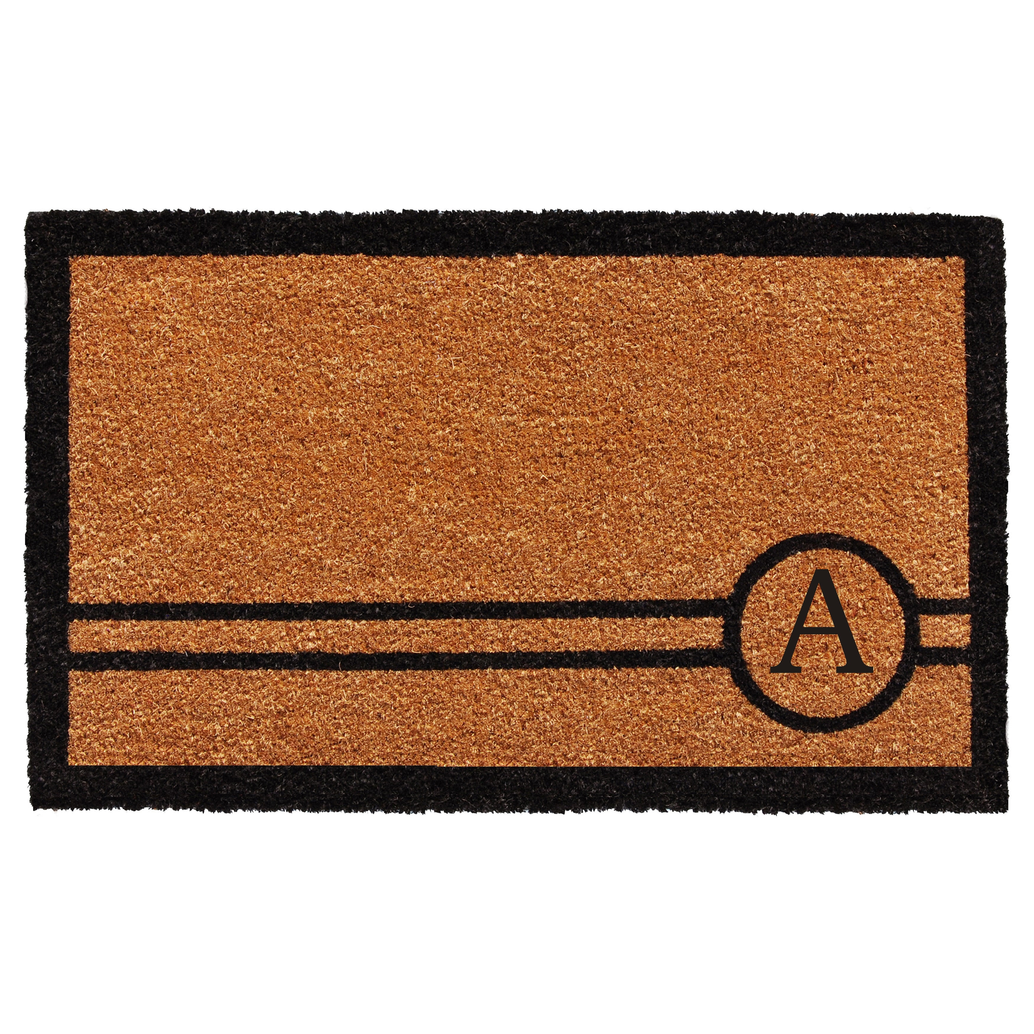 Free Shipping! Chelsea Over-sized Natural Coir Monogram Doormat Letter ...