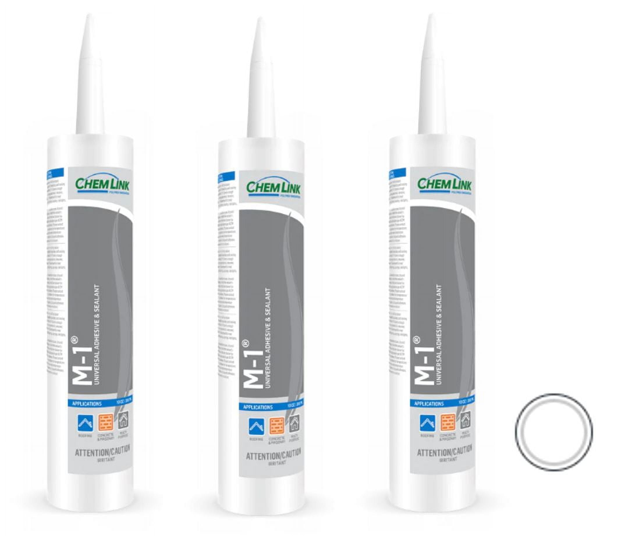 ChemLink M-1 Structural Adhesive & Sealant 10.1 Oz - White (3 Pack) - Walmart.com