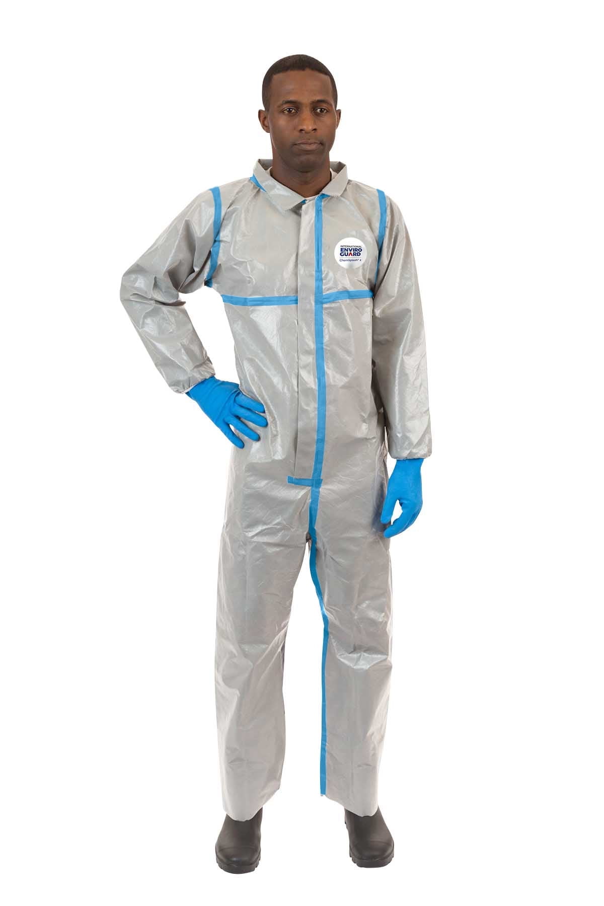 ChemSplash® 2, Chemical Splash Standard Coverall, Elastic Wrists, Open ...