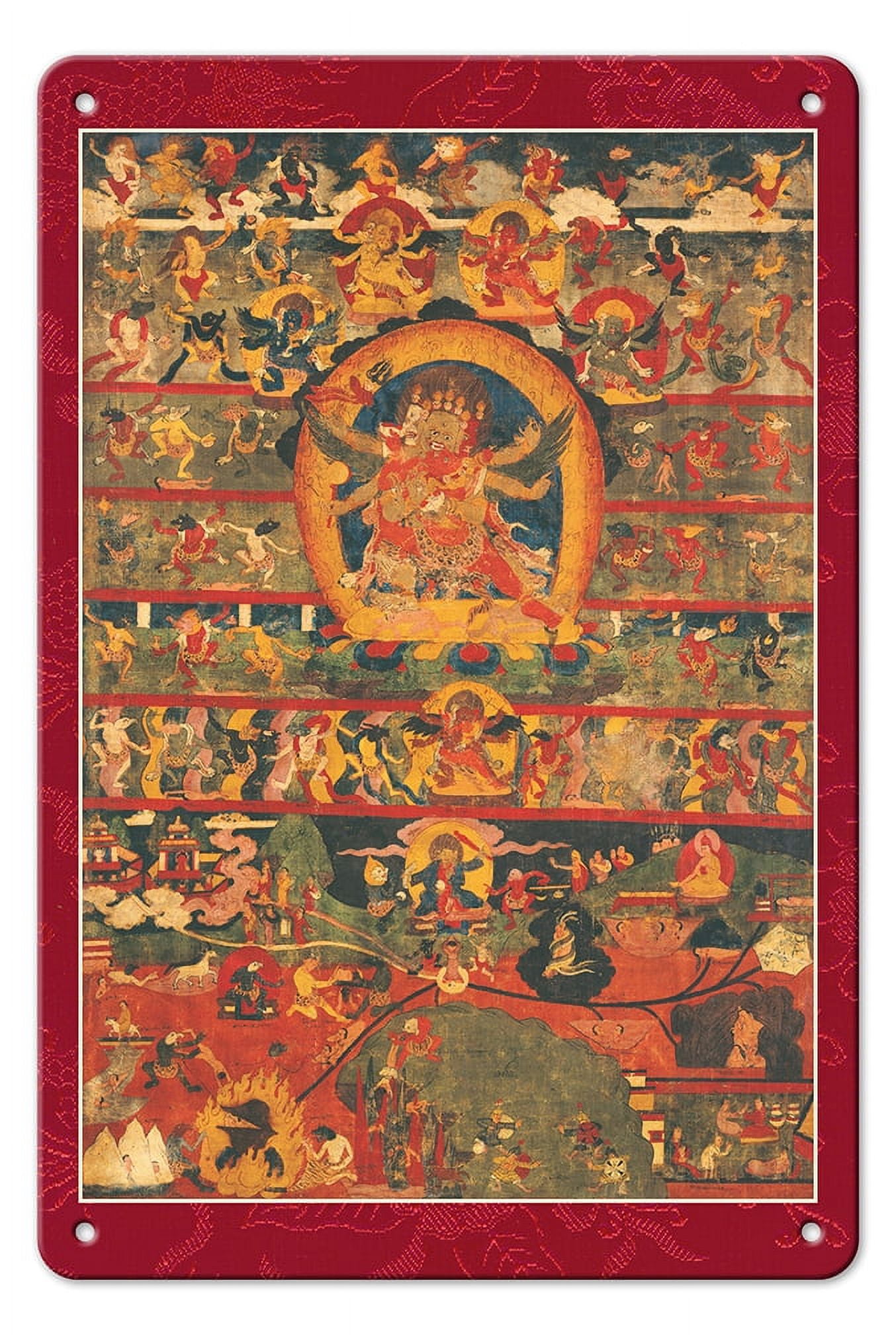 Chemchog Heruka with Consort - Buddhist Tantric Deity - Vintage Tibetan ...