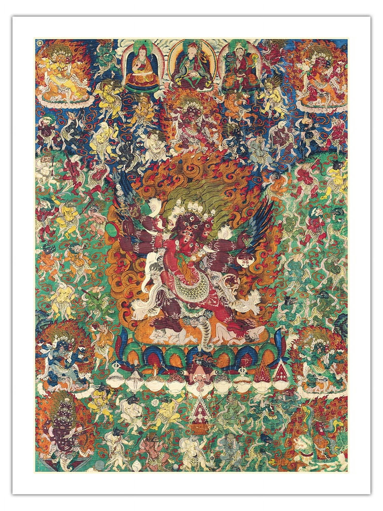 Chemchok Heruka with Consort - Tantric Buddhist Deity - Vintage Tibetan ...