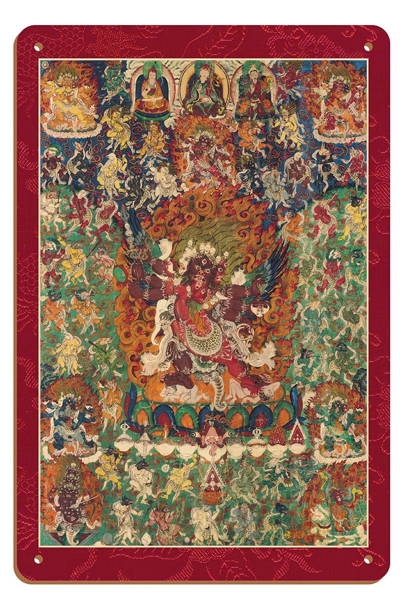 Chemchok Heruka with Consort - Tantric Buddhist Deity - Vintage Tibetan ...