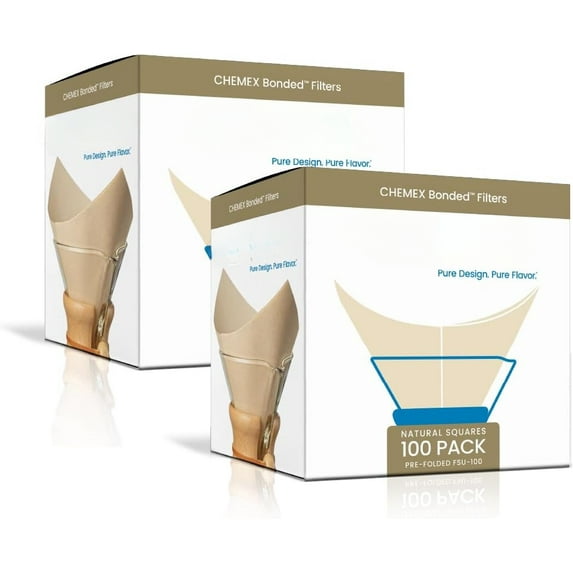 Chemex Bonded Filter - Natural Square - 100 Count (Pack of 2 ...