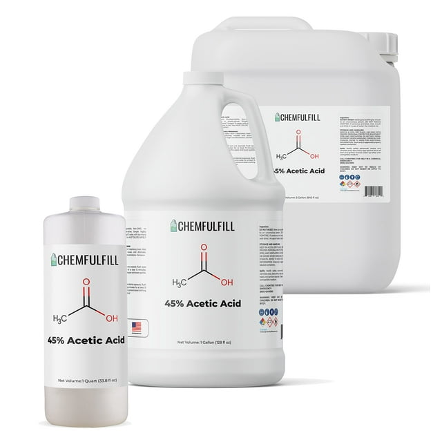 Chemfulfill Acetic Acid 45% - Concentrated 45% Ethanoic Acid (Acetic ...