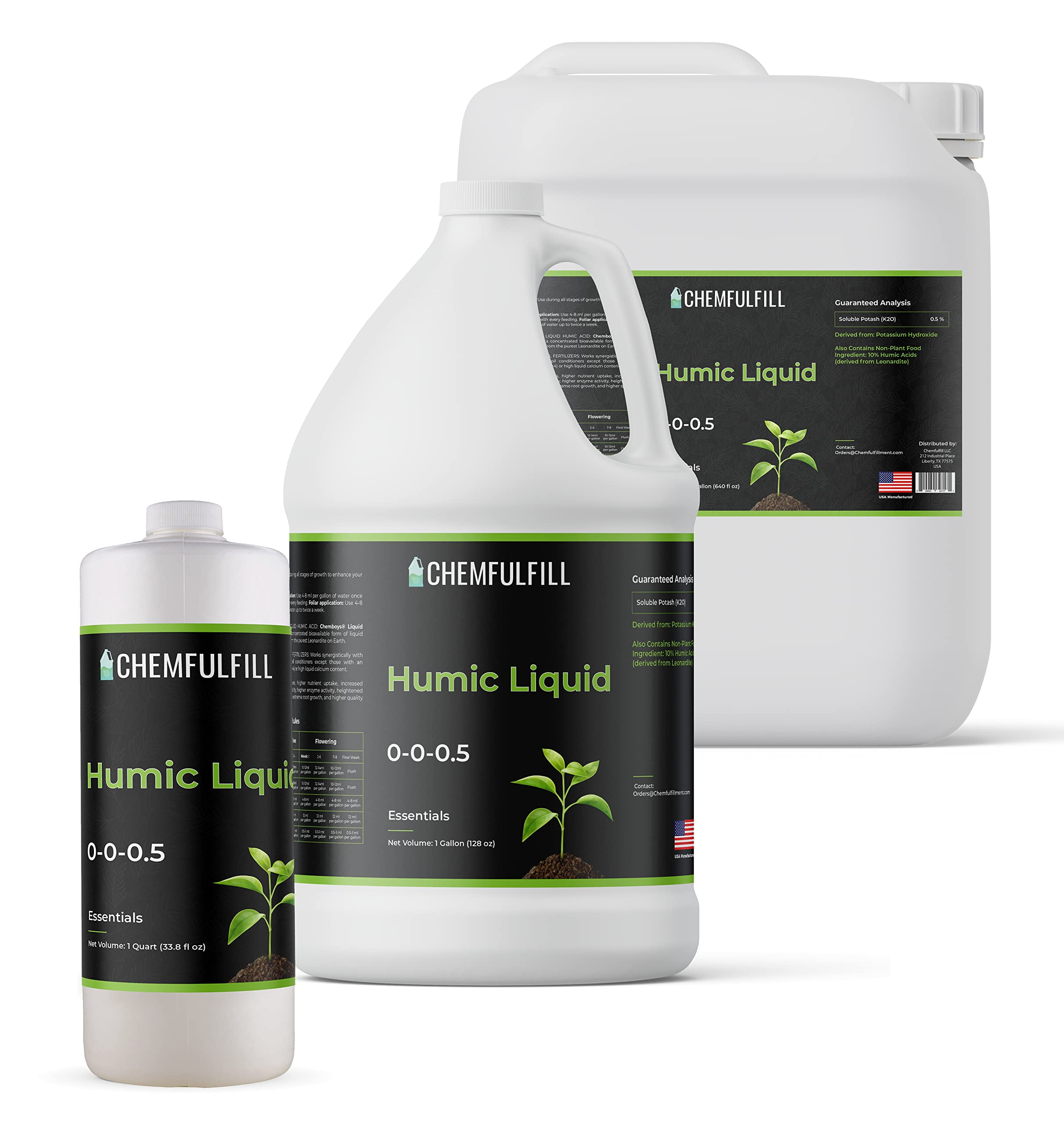 Chemfulfill Organic Humic Liquid - Carbon Concentrated Plant Supplement ...