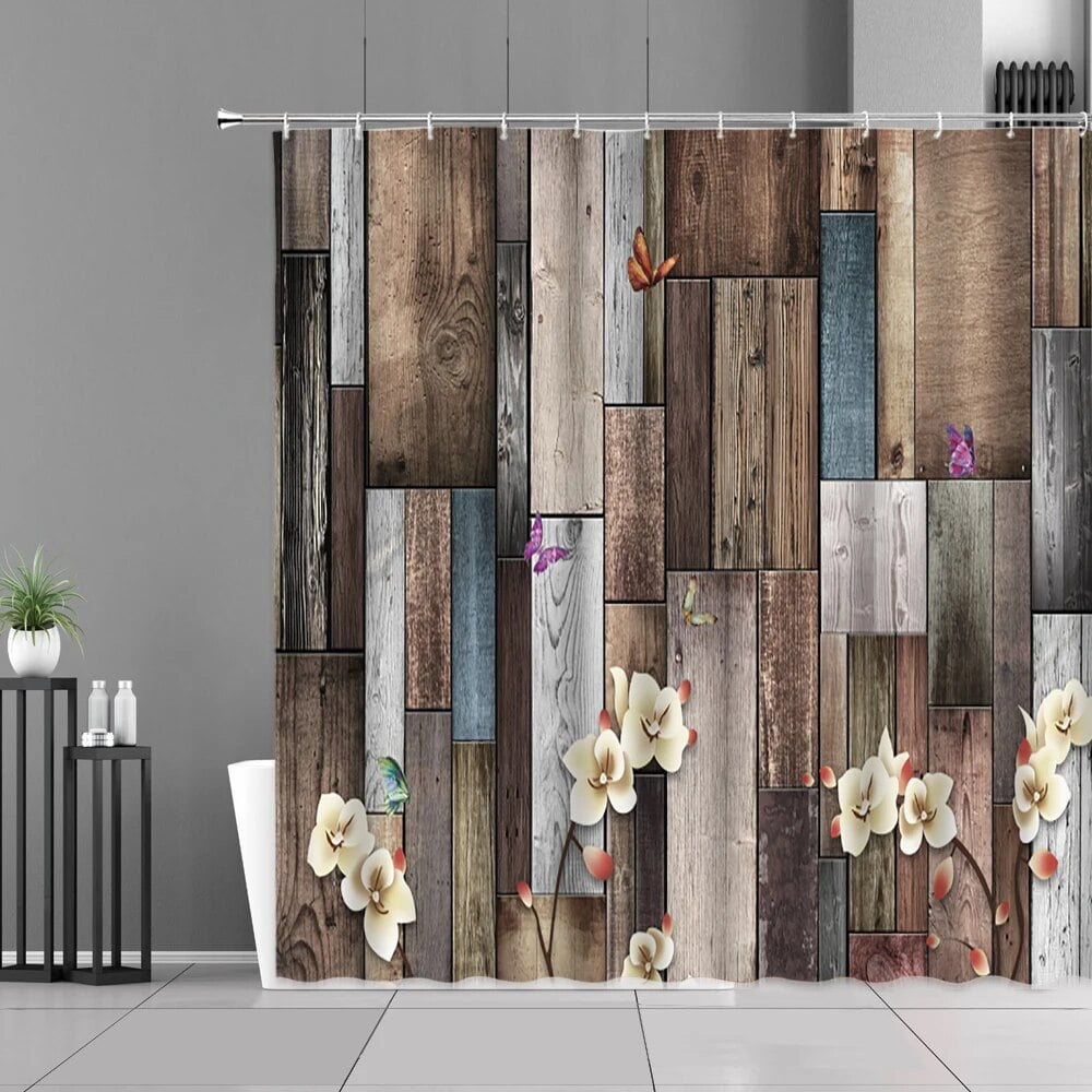 Chemical Element Form Wooden Board Print Shower Curtains Chemistry ...