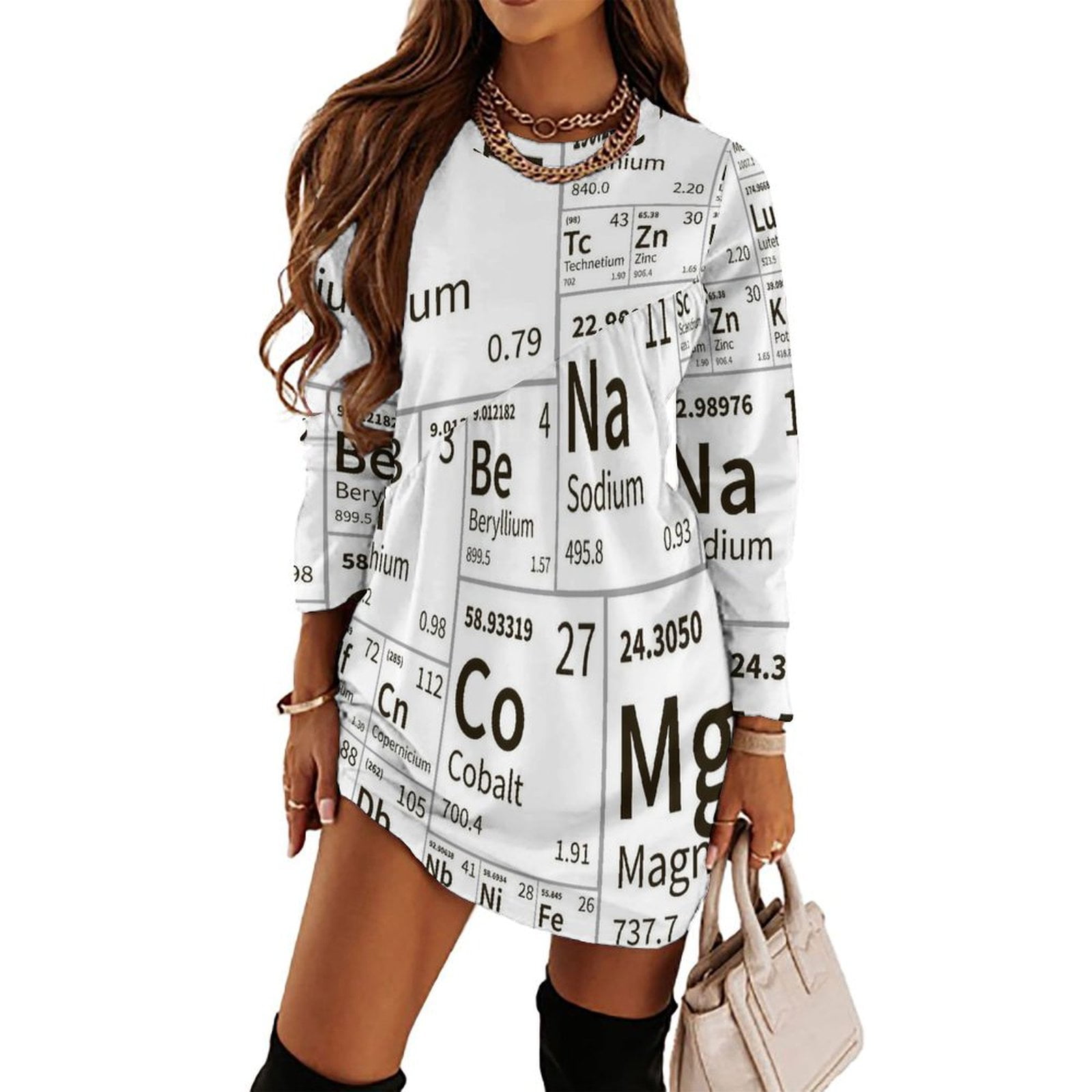 Chemical Elements Loose Dress Evening Dress Summer Dresses for Women ...