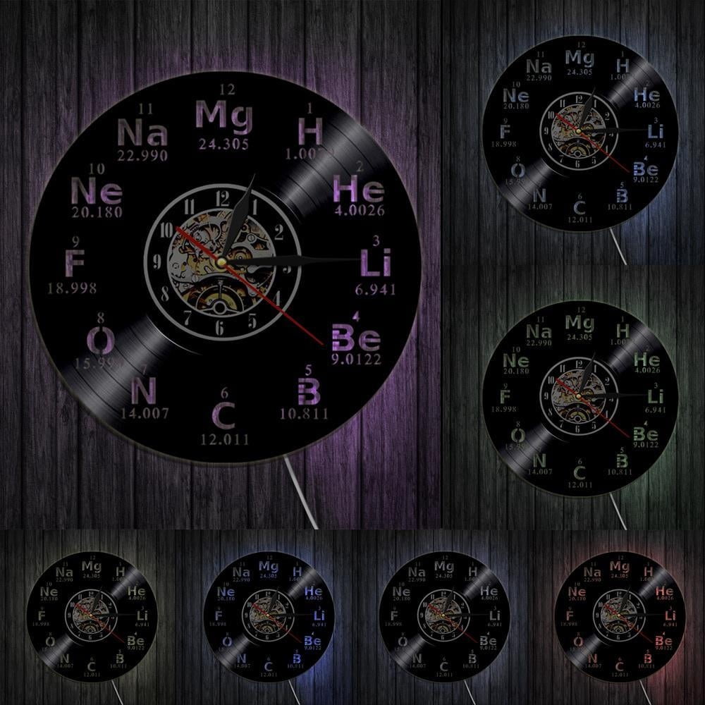 Chemical Elements Wall Clock Chemical Symbols Vinyl Record Clock ...
