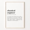 Chemical Engineer Definition Quote Graphic Poster Unframed Paper Print ...