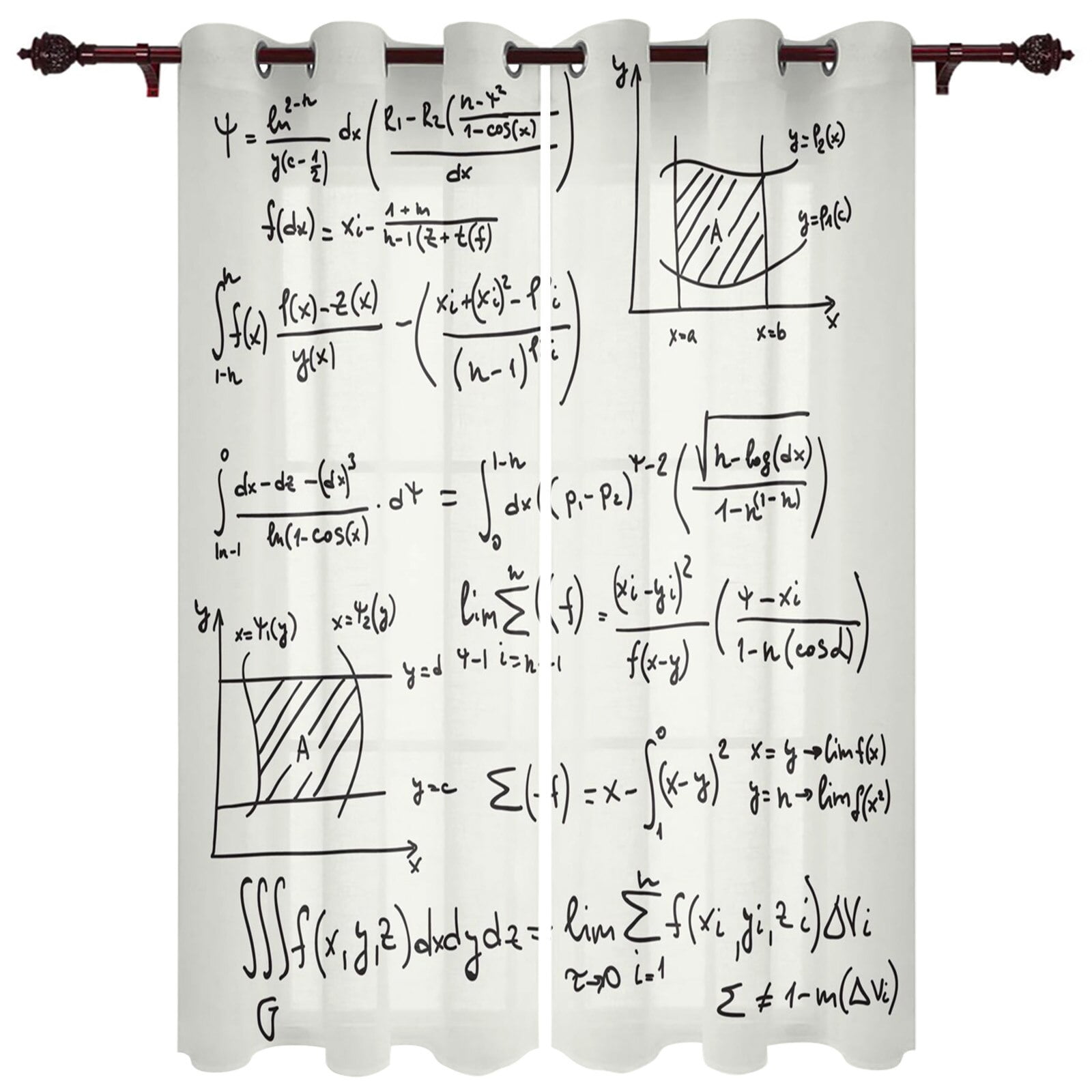 Chemical Formula Illustration Window Curtain Bedroom Living Room Window ...