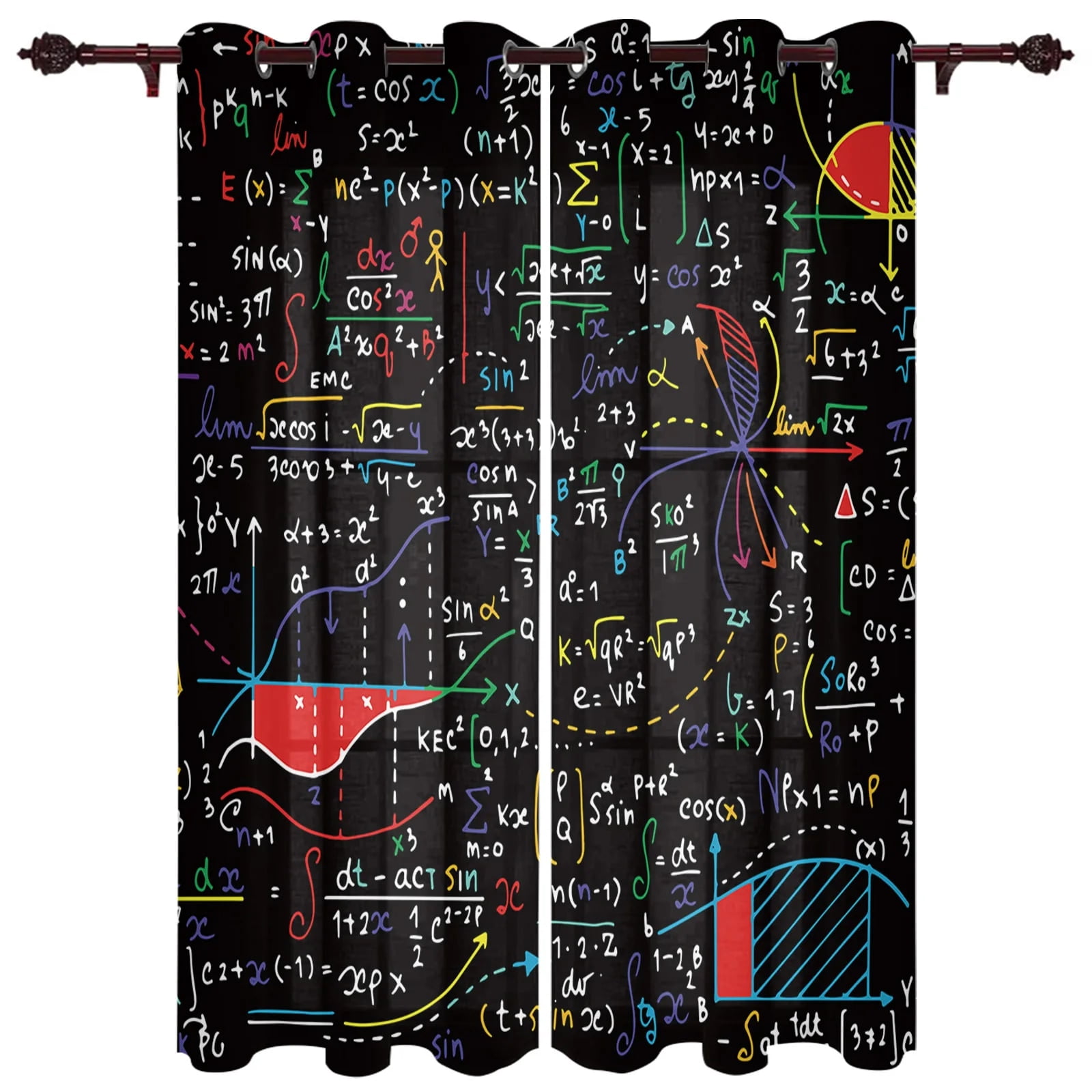 Chemical Formula Illustration Window Curtain Bedroom Living Room Window ...