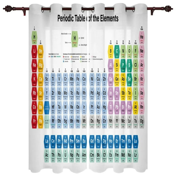 Chemical Formula Illustration Window Curtain Bedroom Living Room Window ...