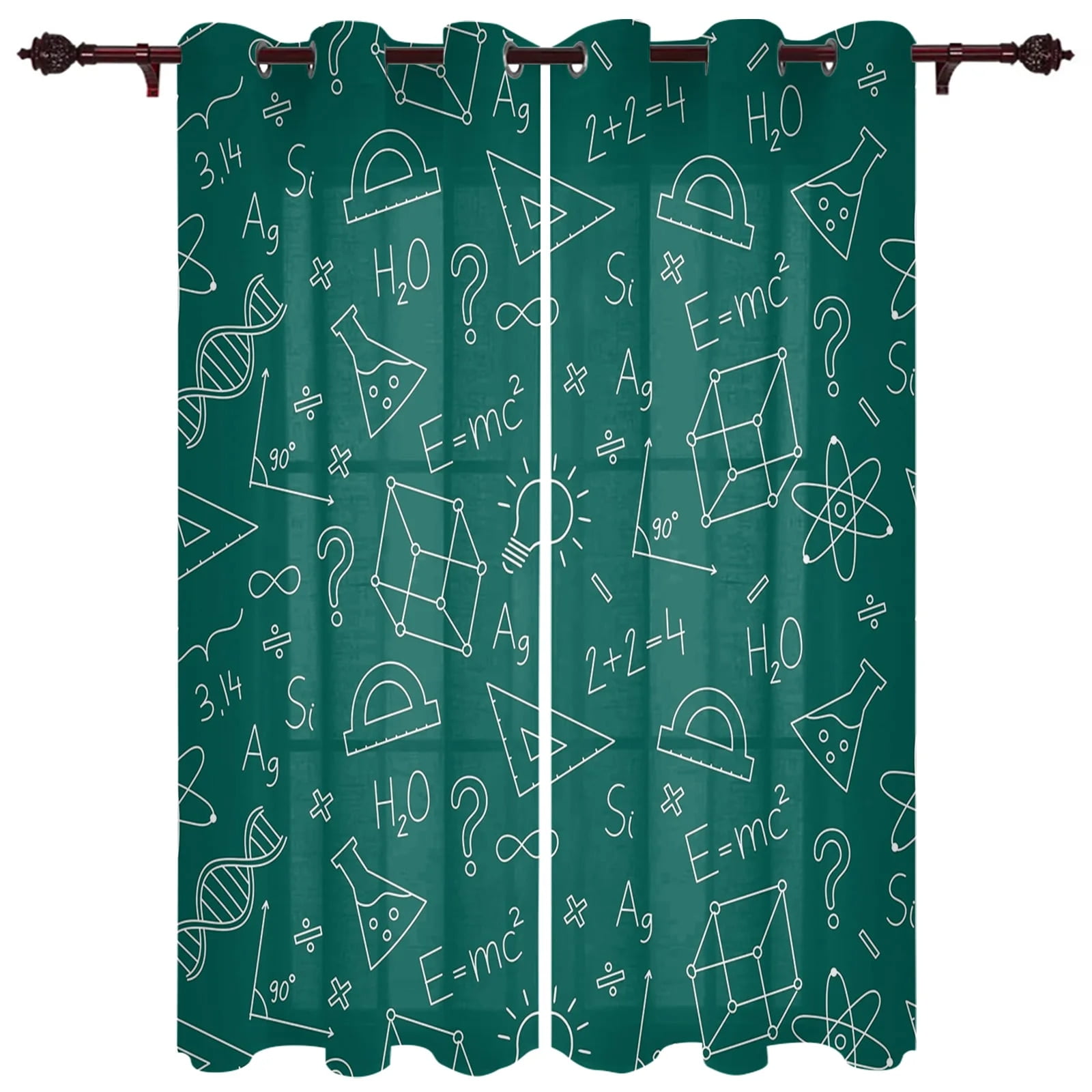 Chemical Formula Illustration Window Curtain Bedroom Living Room Window ...