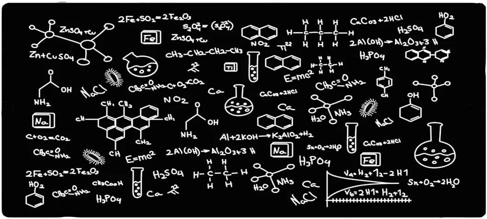Chemical Formulas Desk Mat Chemistry Mousepad Chemical Lab Mouse Mat ...