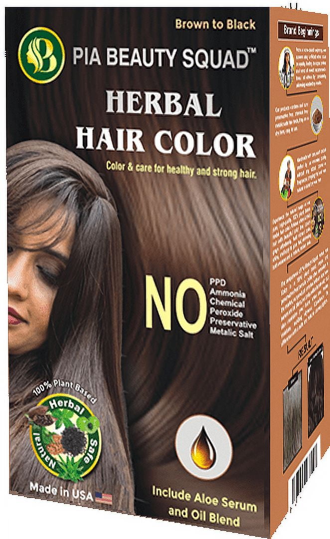 Chemical Free Herbal Hair Color for light brown- dark brown-black ...