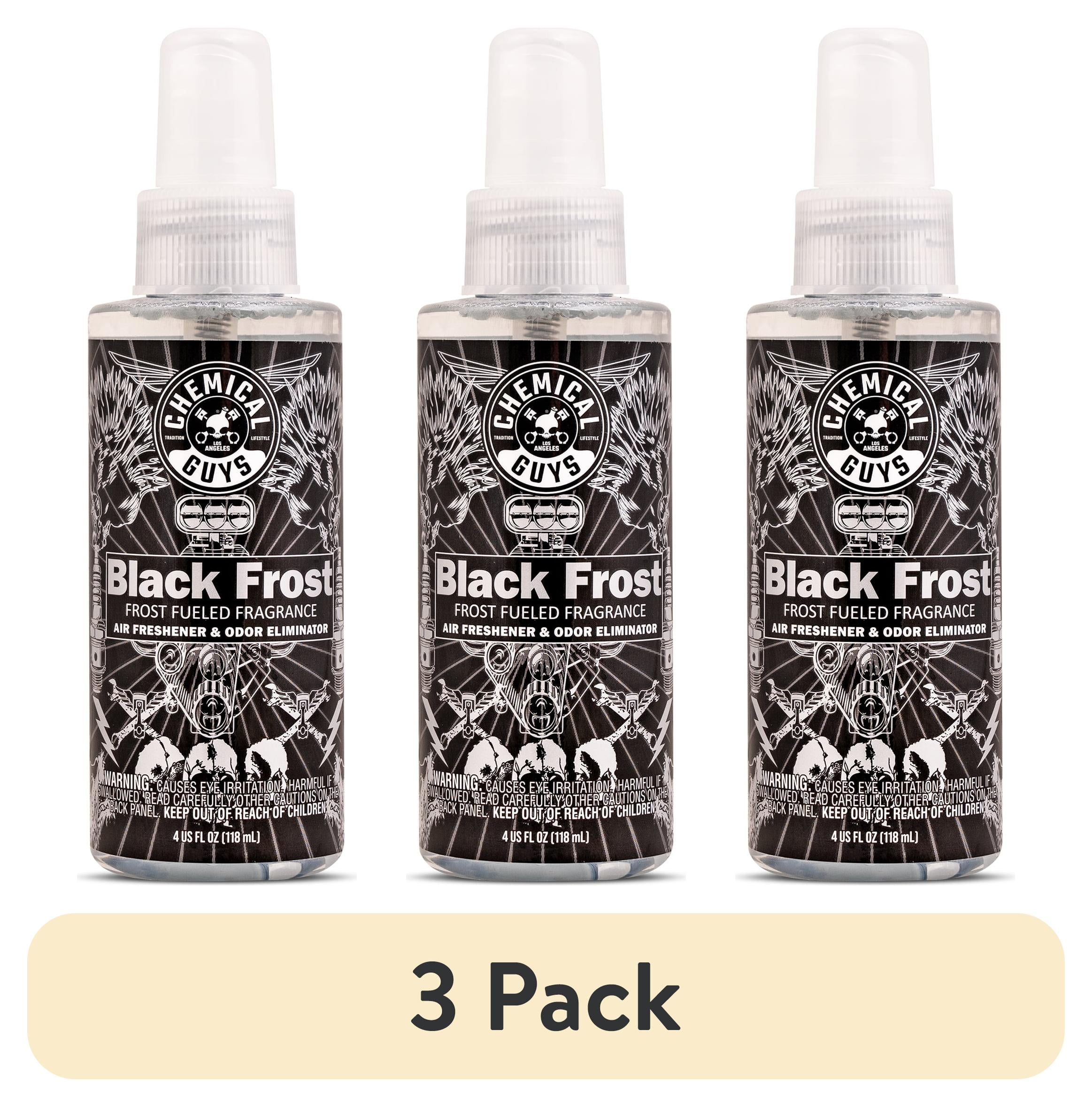 (3 pack) Chemical Guys 4 Ounces Black Frost Air Freshener & Odor ...