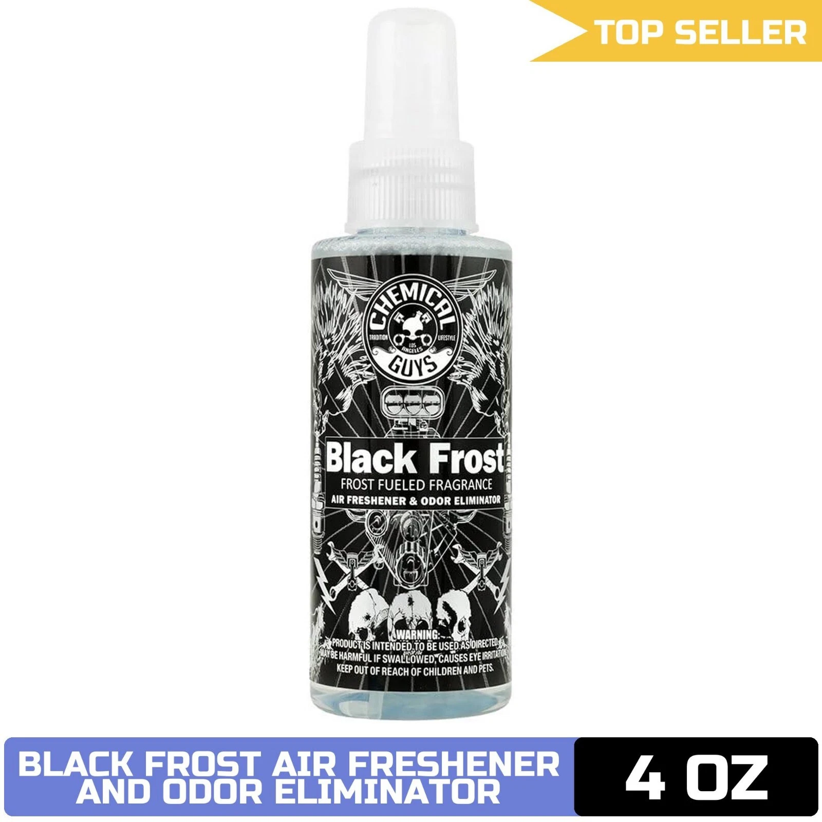 Chemical Guys Black Frost Air Freshener & Odor Eliminator - 4 Fl Oz ...