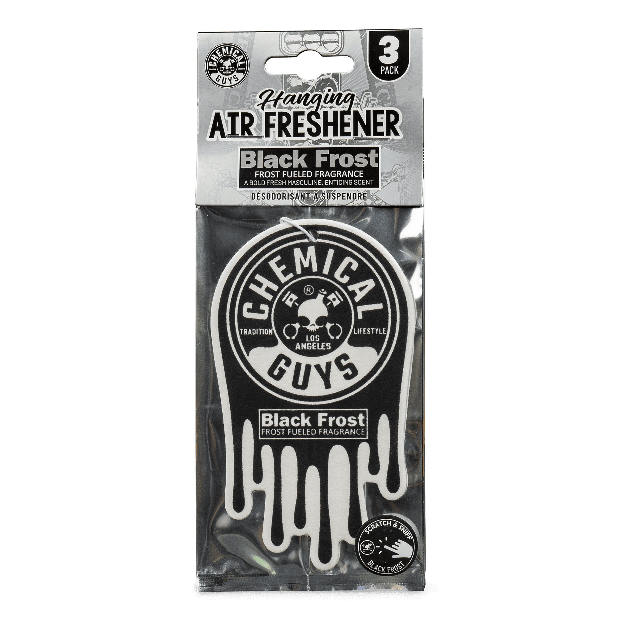 Chemical Guys Hanging Air Freshener 3-pack, Black Frost - Walmart.com