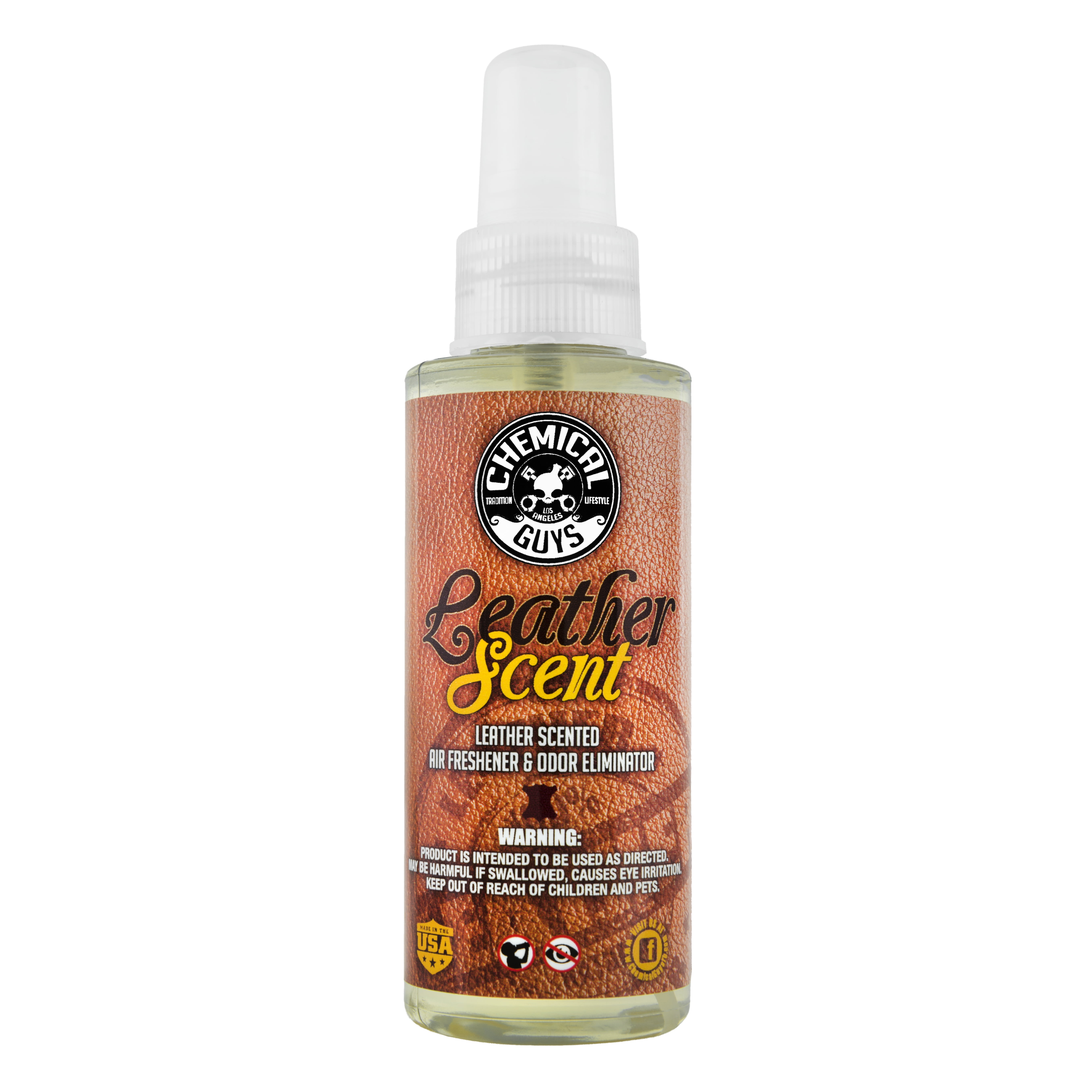 Chemical Guys Leather Scent Premium Air Freshener and Odor Eliminator 4 ...