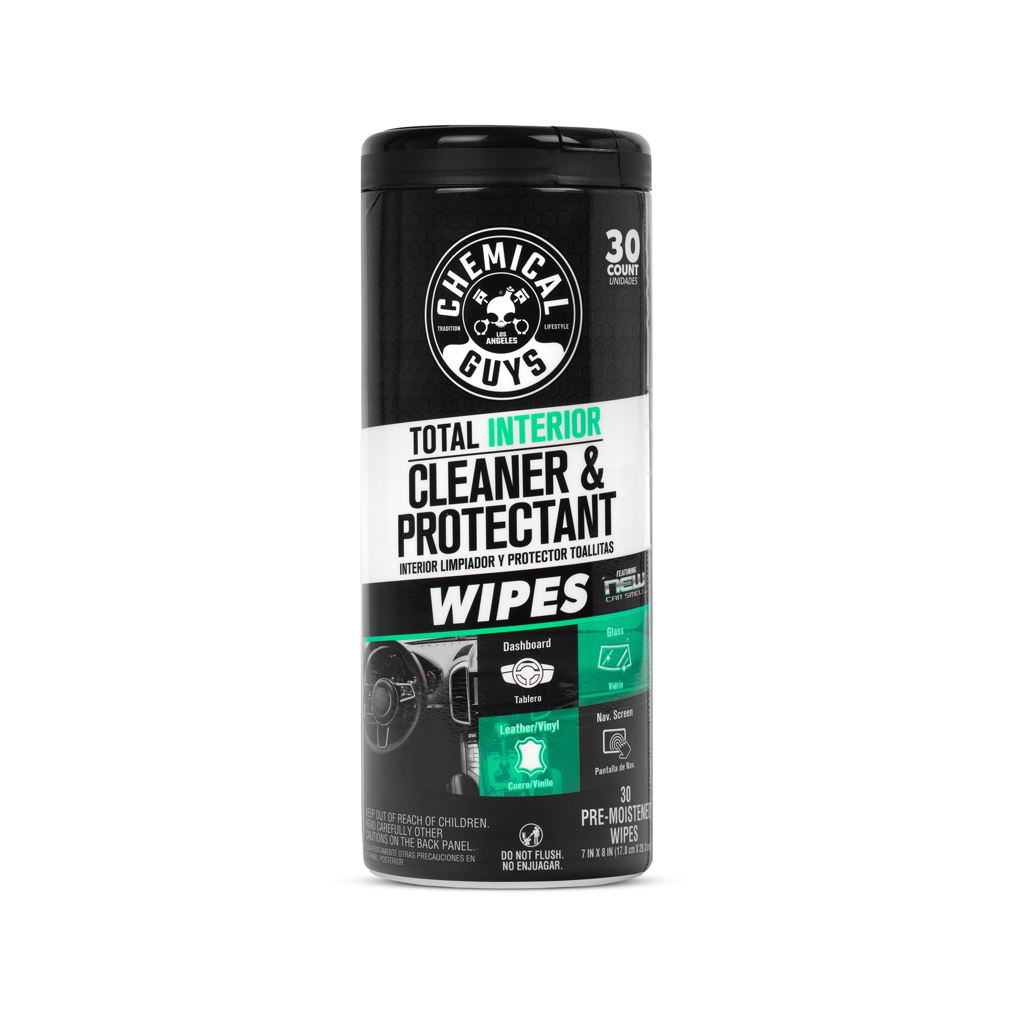 Chemical Guys Total Interior, New Car Smell Cleaner & Protectant Wipes ...