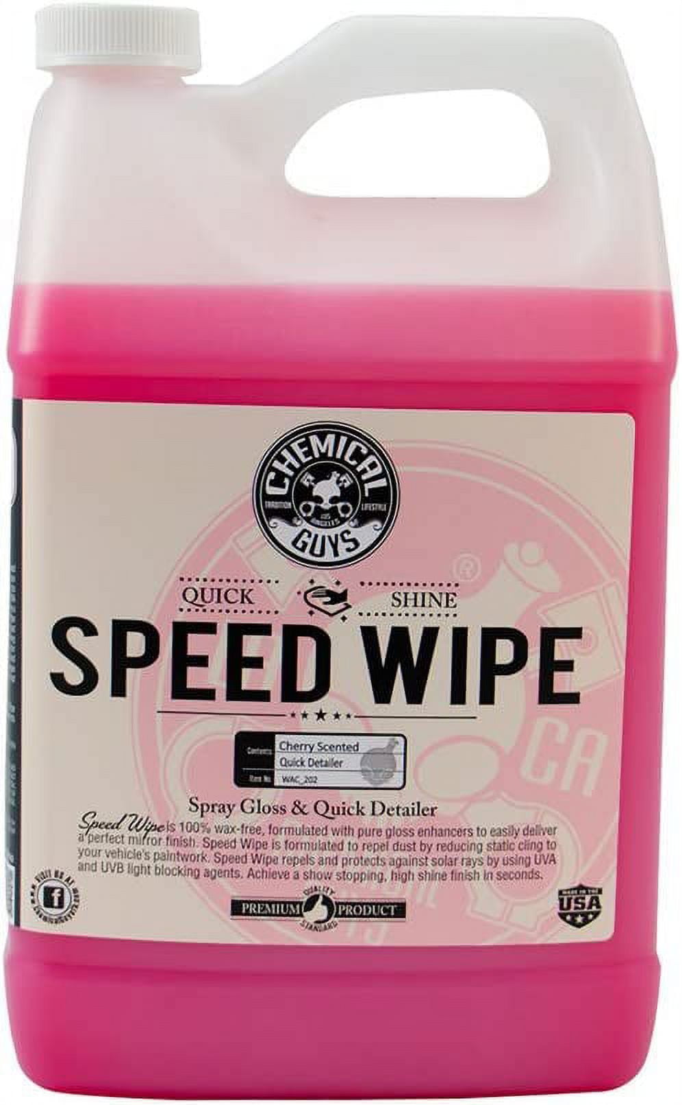 Chemical Guys WAC_202 Speed Wipe Quick Detailer & High Shine Spray ...
