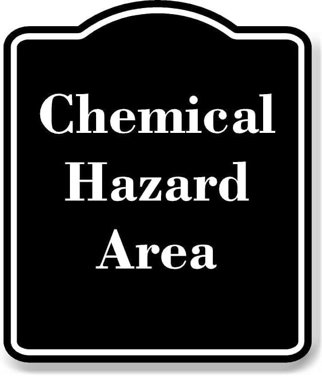 Chemical Hazard Area BLACK Aluminum Composite Sign 8.5''x10'' - Walmart.com