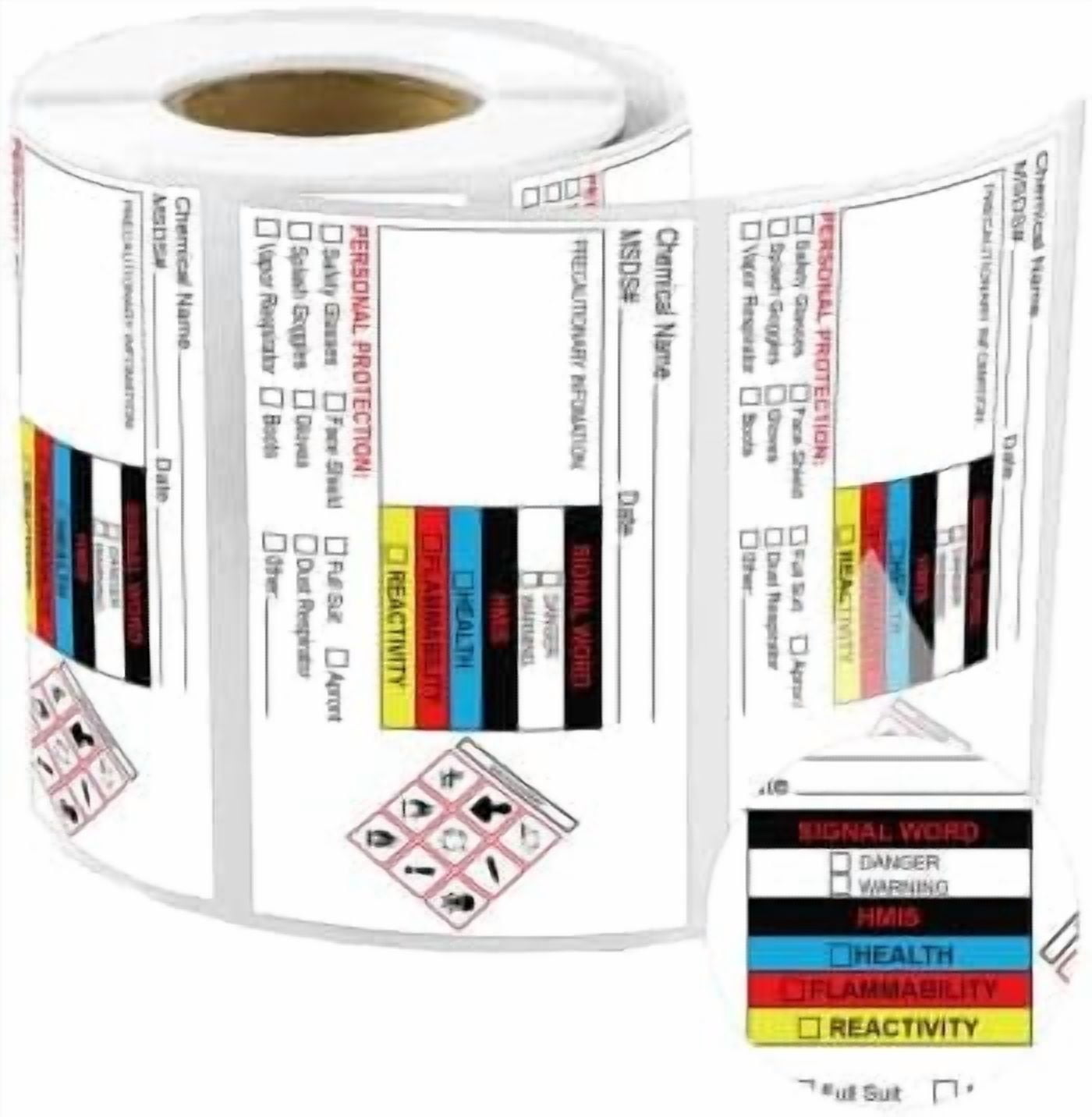 Chemical Identifying and Marking Sticker Christmas SDS Stickers Write-in Labels 2x4 inch MSDS ...
