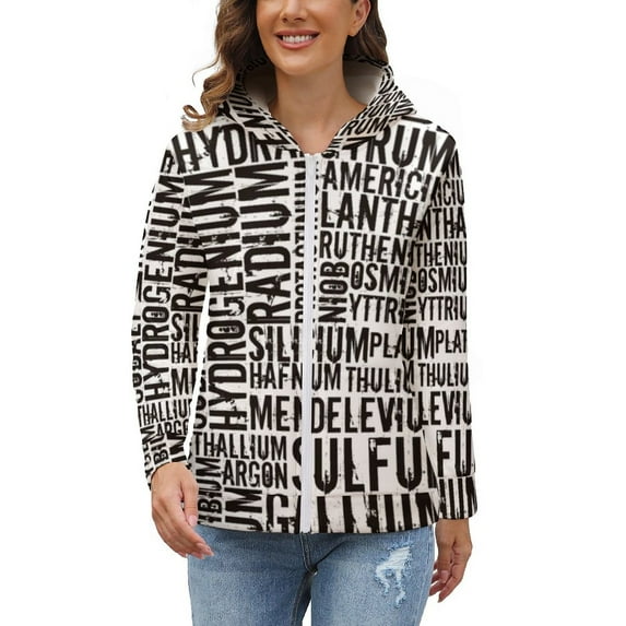 Chemical Oversized Hoodie Women Drawstring Sweatshirts Personality ...