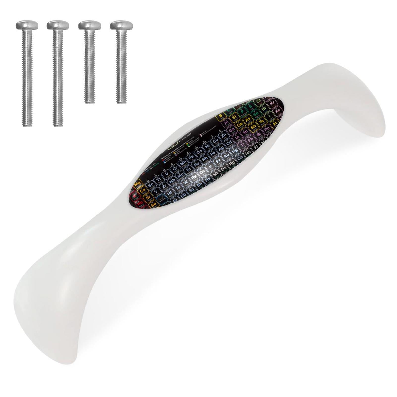 Chemical Periodic Table Knob 4 Pack Arched Drawer Pulls Crystal Glass ...